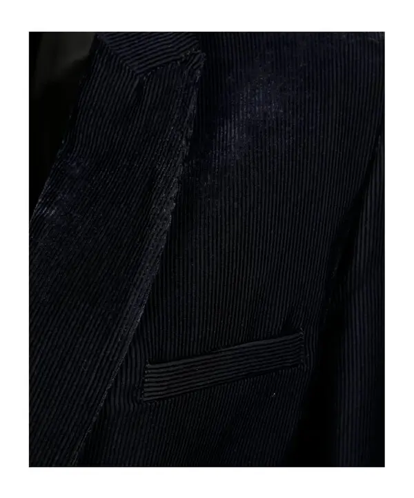 FORTE_FORTE Corduroy Blazer With Notched Lapel