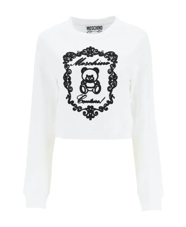 Moschino Printed Cotton Sweatshirt - White
