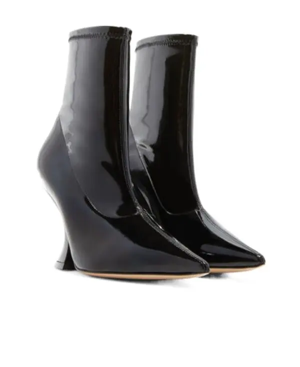 Casadei Elodie Patent Ankle Boots