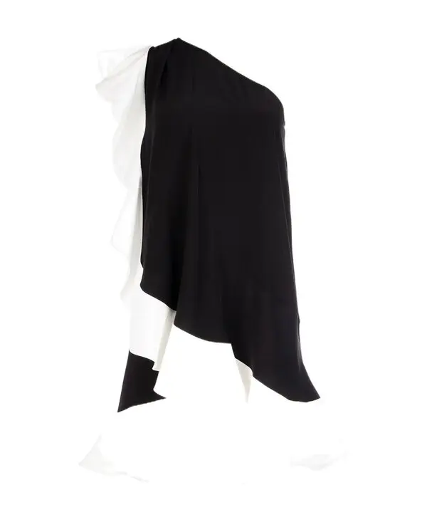 Givenchy One Shoulder Ruffle Dress