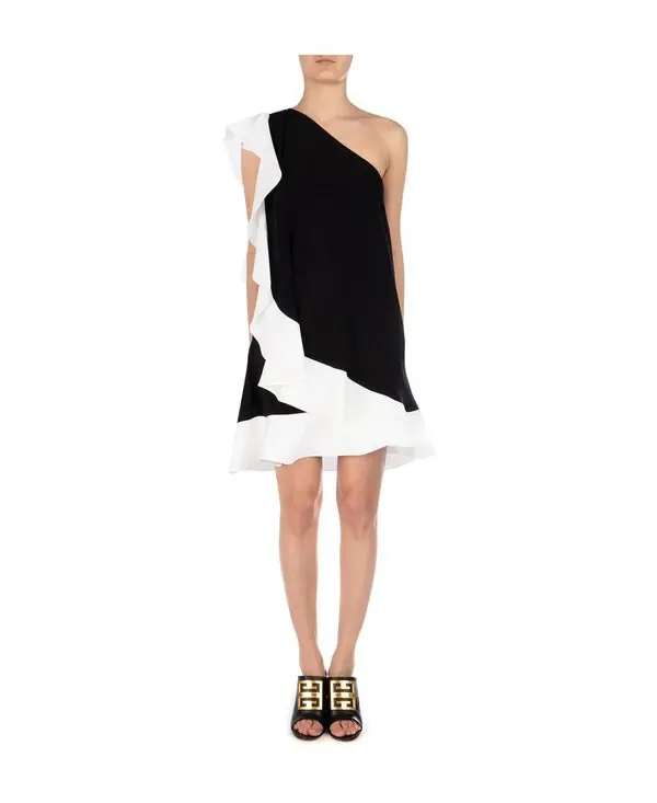 Givenchy One Shoulder Ruffle Dress