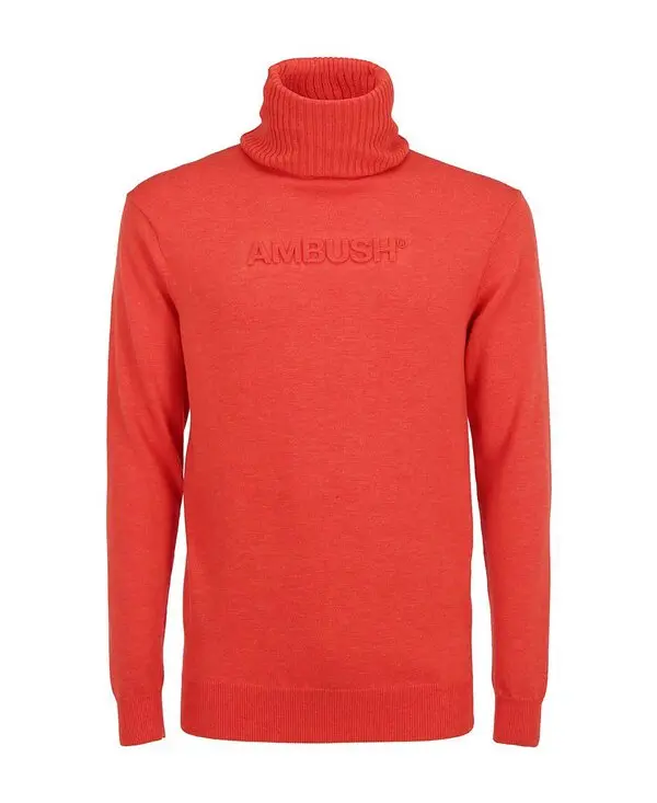 AMBUSH Logo High-neck Sweater - Red