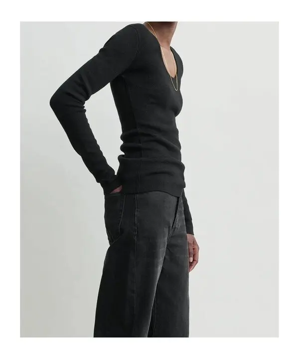 TOTEME Long-sleeved Knitwear - Black