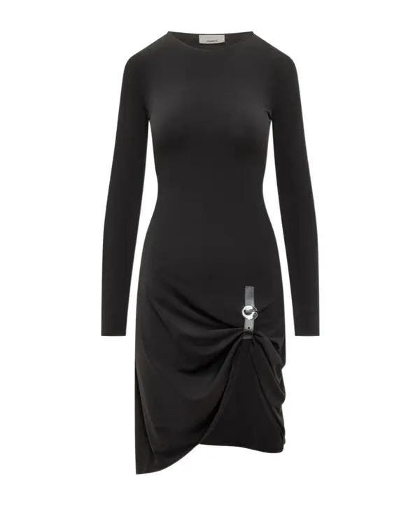 Coperni Asymmetrical Mini Dress With Buckle Detail