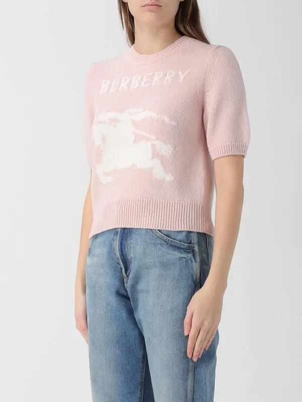 Burberry Equestrian Rider Pattern Short Sleeve Knit Jumper