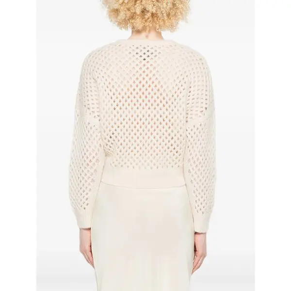 Max Mara Essen Perforated Crewneck Jumper - Nude