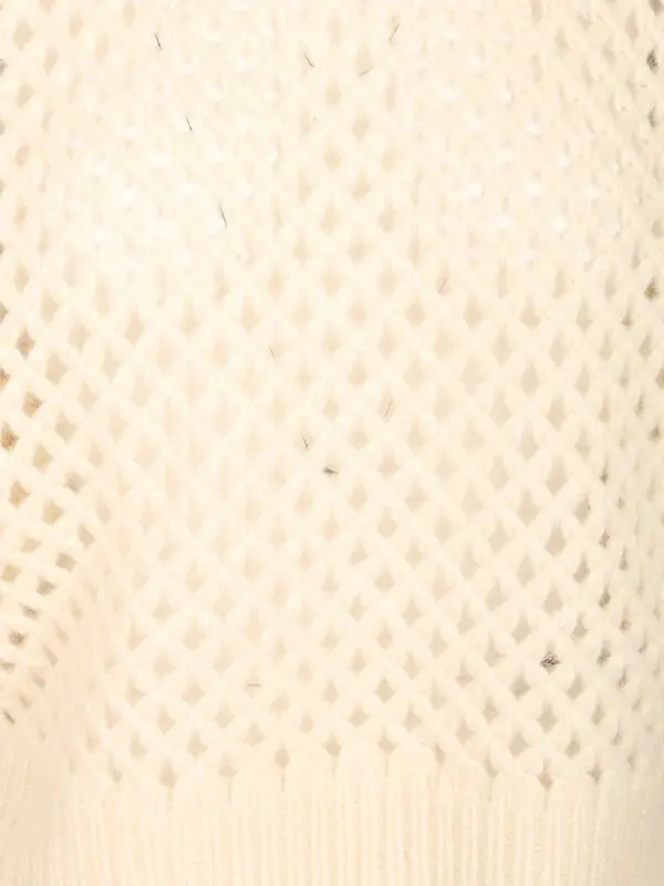 Max Mara Essen Perforated Crewneck Jumper - Nude