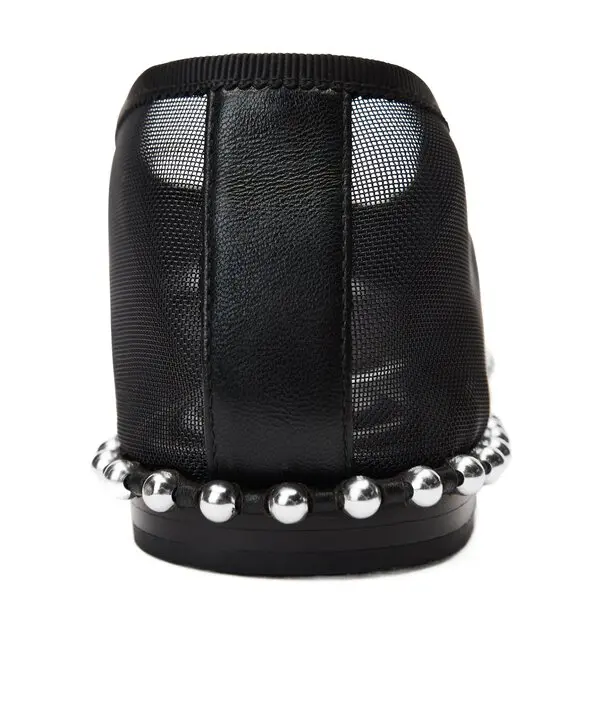 Alexander Wang Studded Mesh Ballet Flats - Black
