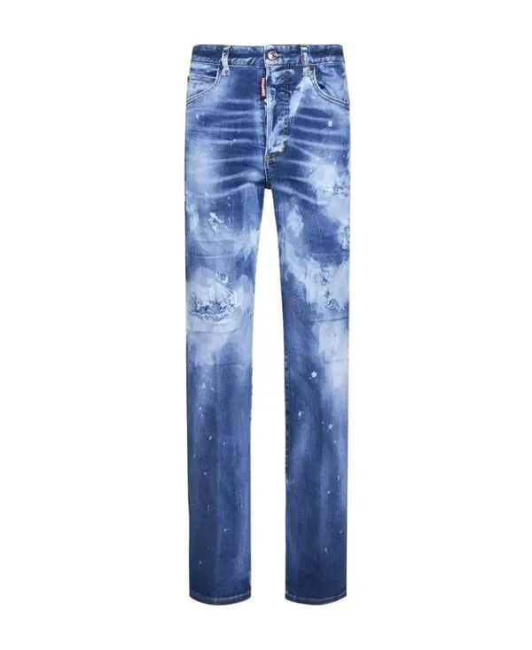 Dsquared2 High-waisted Straight Leg Jeans - Blue