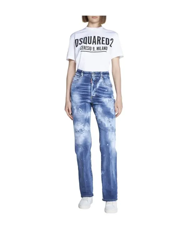 Dsquared2 High-waisted Straight Leg Jeans