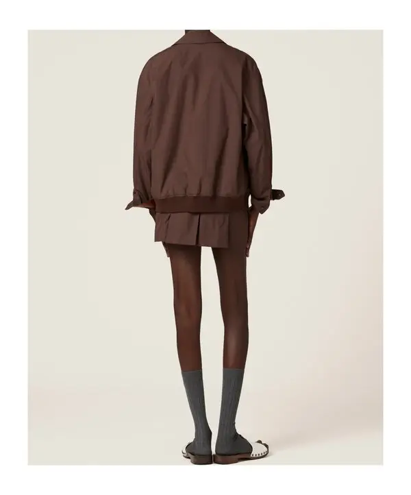 Miu Miu Long-sleeved Zip-up Jacket