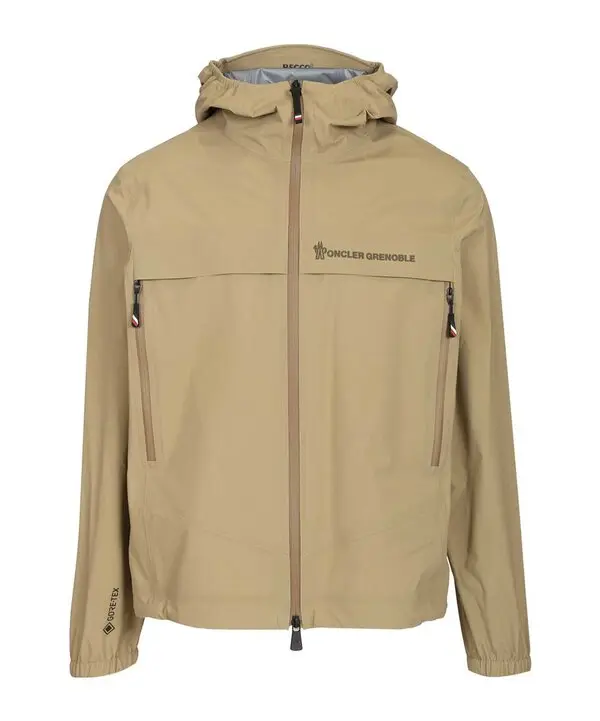 Moncler Hooded Shell Jacket - Light Brown