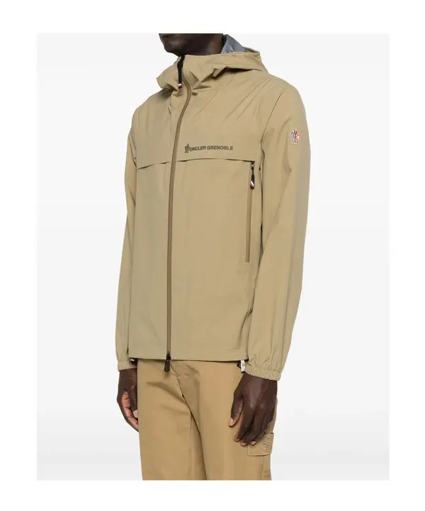 Moncler Hooded Shell Jacket - Light Brown