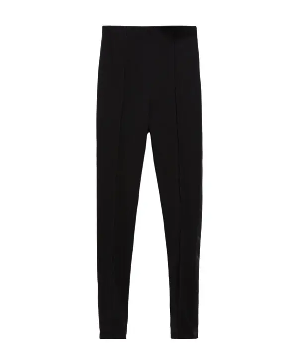 Max Mara Knitted Trousers With Satin Side Stripes