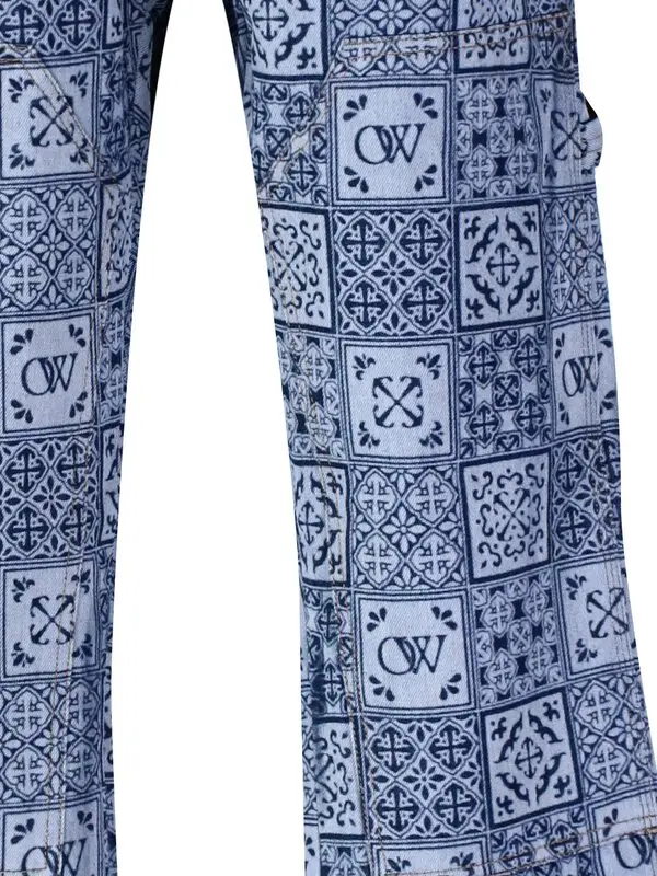 Off-White Printed Belt-loop Jeans