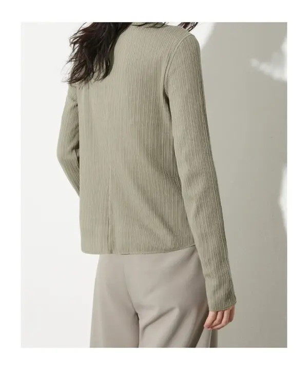 MAXCO. Max&co. Ribbed Knit Long Sleeve T-shirt