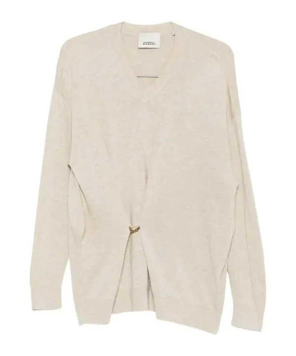 Isabel Marant Étoile Chiraz V-neck Sweater With Ring Detail - Nude