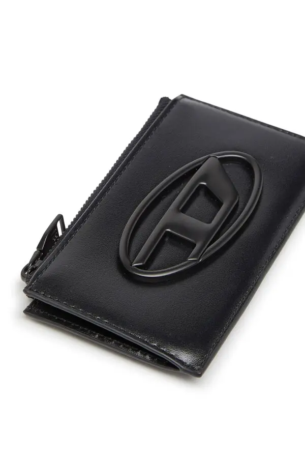 DIESEL® 1dr Logo-plaque Cardholder - Black
