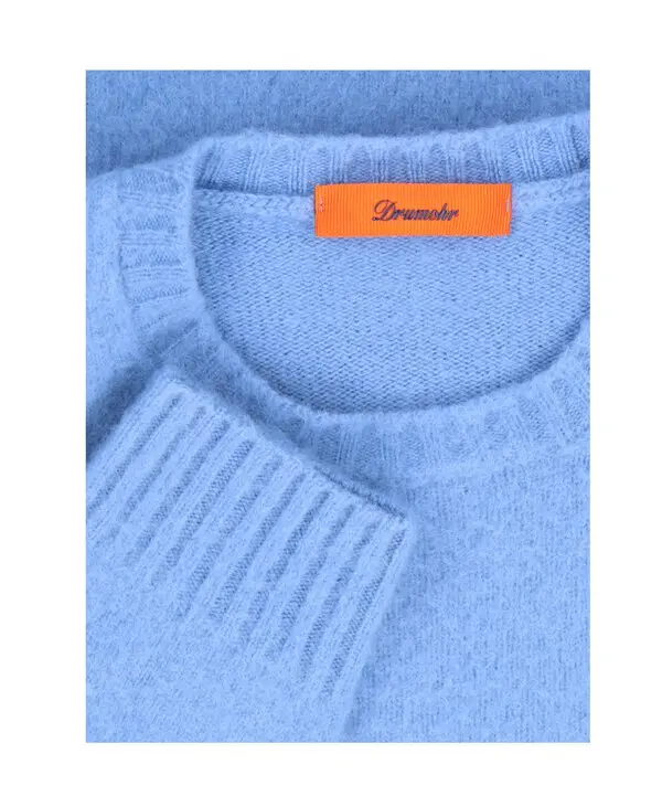 DRUMOHR Wool Crew Neck Sweater - Blue