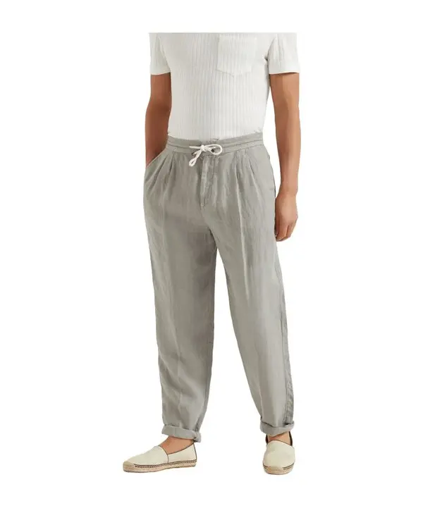 Brunello Cucinelli Elasticated Waistband Drawstring Pants - Grey
