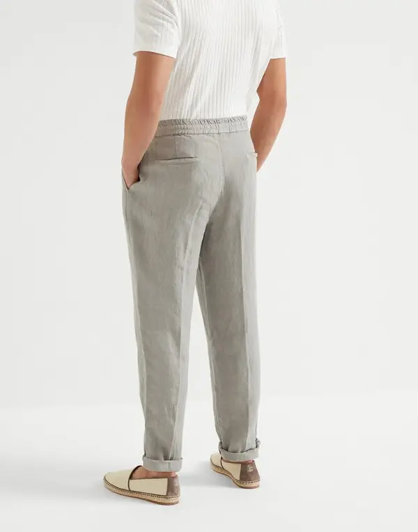 Brunello Cucinelli Elasticated Waistband Drawstring Pants - Grey