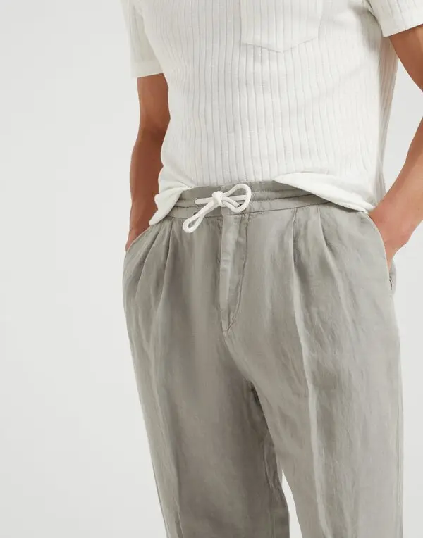 Brunello Cucinelli Elasticated Waistband Drawstring Pants - Grey