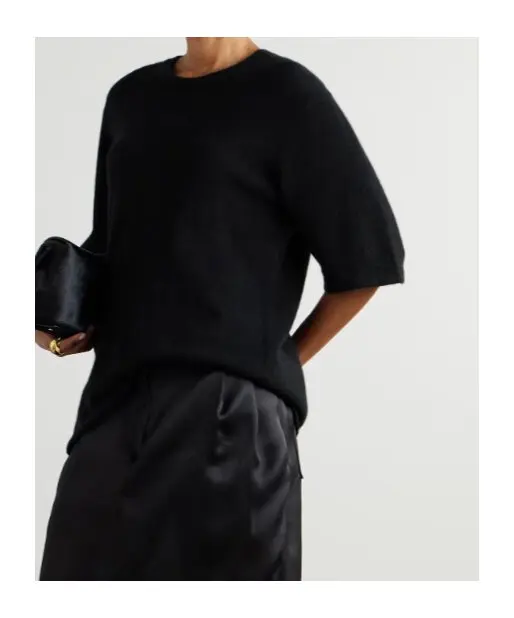 Loulou De Saison Raven Crewneck Knitwear - Black