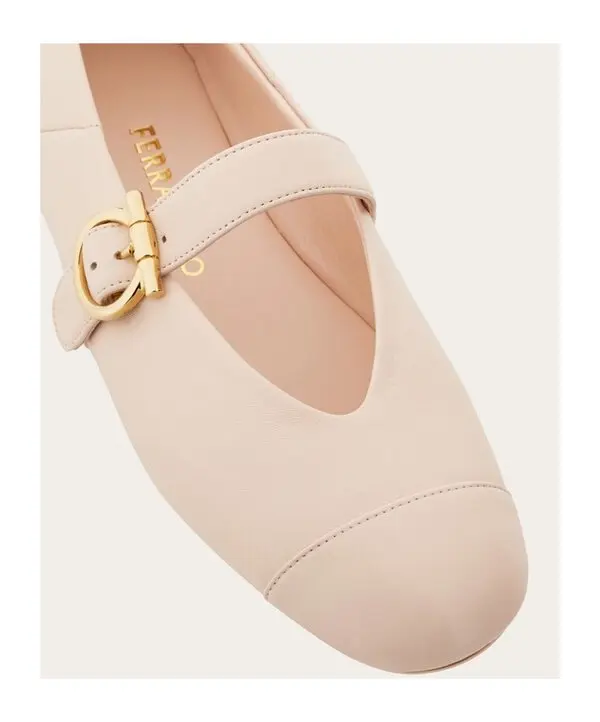 FERRAGAMO Gancini Buckle Flats - Ballet