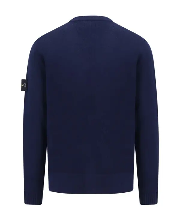 Stone Island V-neck Long-sleeved Knitted Cardigan