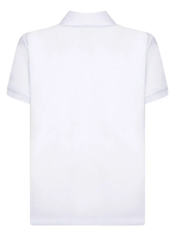 Moncler Short Sleeve Cropped Polo Shirt With Drawstring Hem - No