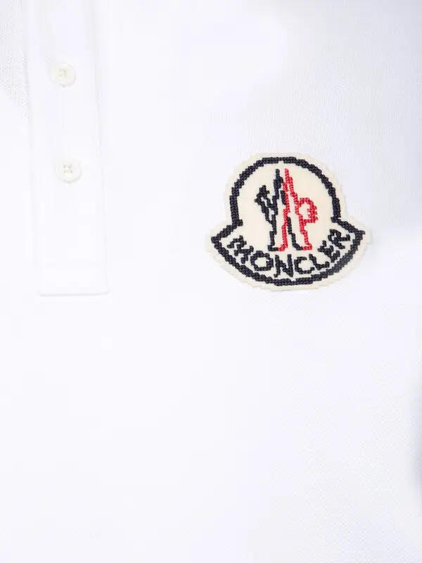 Moncler Short Sleeve Cropped Polo Shirt With Drawstring Hem