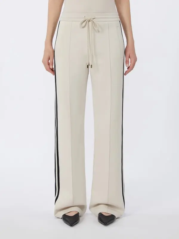 Max Mara Vento Side Stripe Relaxed Pants - Ecru