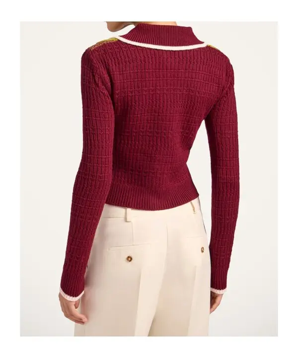 La DoubleJ Crochet-panel Button-fastening Cardigan - Brown