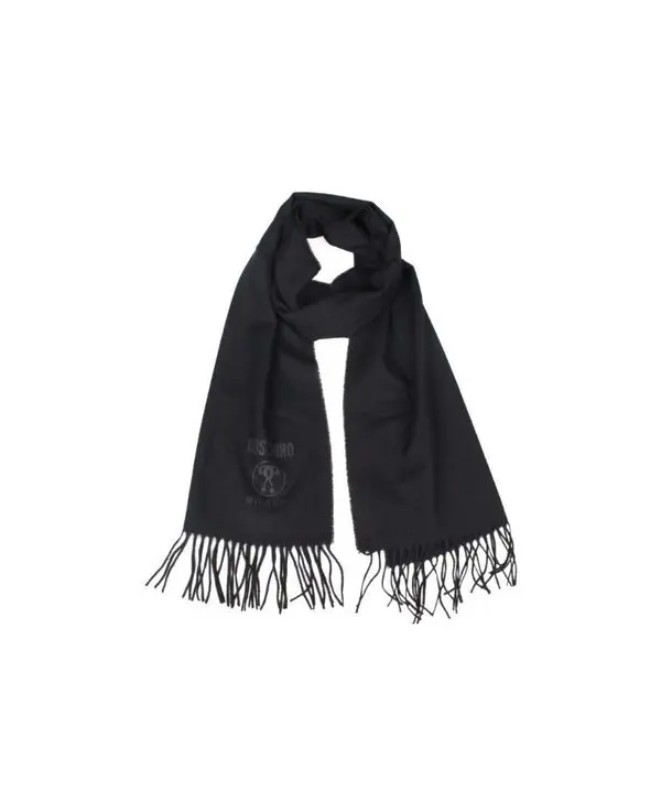Moschino Logo Scarf - Black