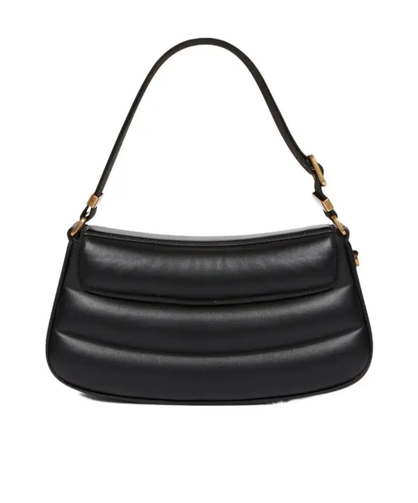 Stella McCartney S-wave Logo Plaque Foldover Shoulder Bag
