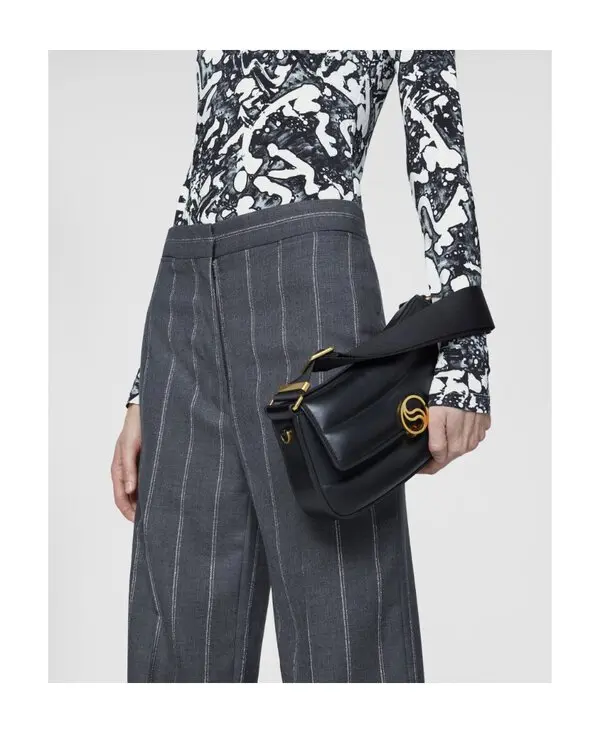 Stella McCartney S-wave Logo Plaque Foldover Shoulder Bag