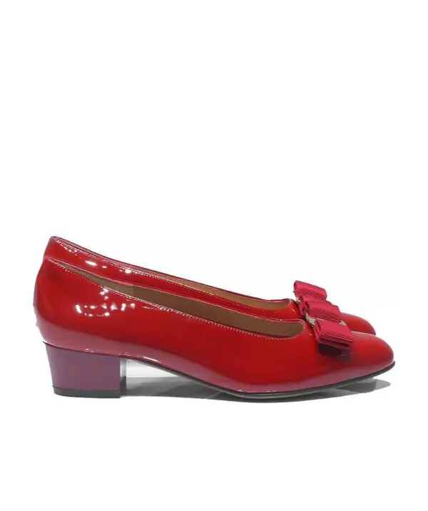 FERRAGAMO Bow Detailing High Heel Pumps - Red