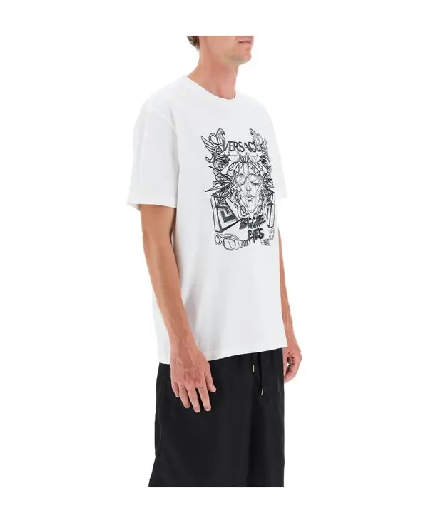 Versace Medusa Head-printed Crewneck T-shirt