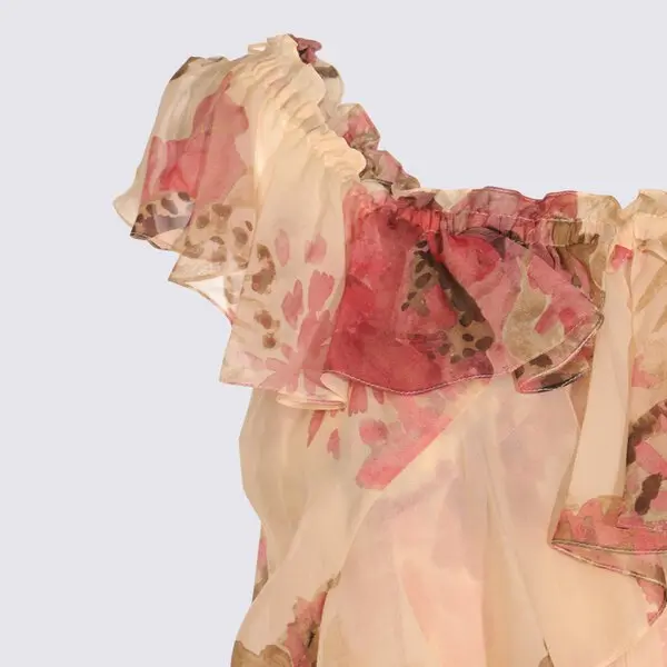 Celine Printed Ruffled Maxi Dress