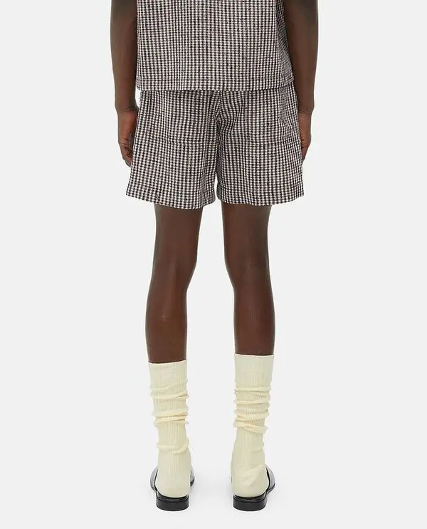 Bottega Veneta Checkered Relaxed Fit Shorts