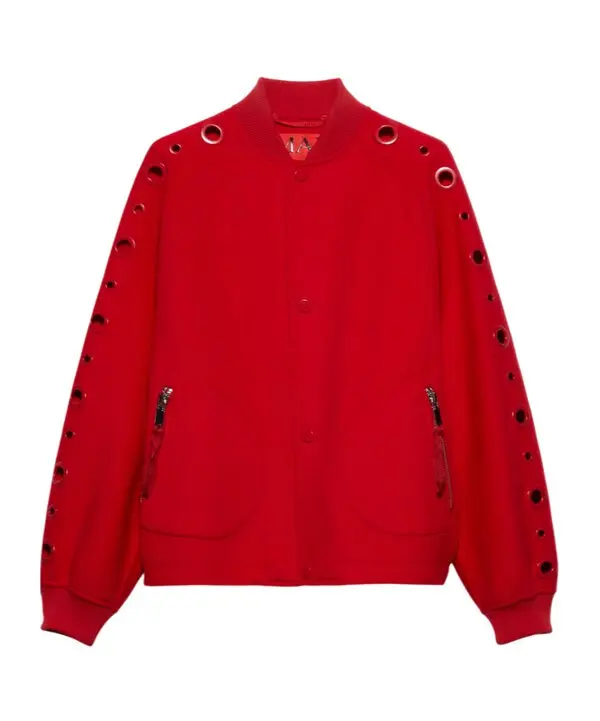 MAXCO. Double-woven Wool Bomber Jacket With Eyelet Detailing