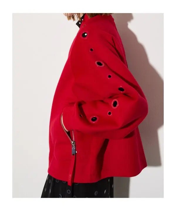 MAXCO. Double-woven Wool Bomber Jacket With Eyelet Detailing