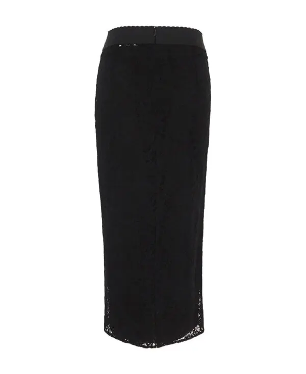 Dolce & Gabbana Lace Ankle-length Skirt With Logo Detail