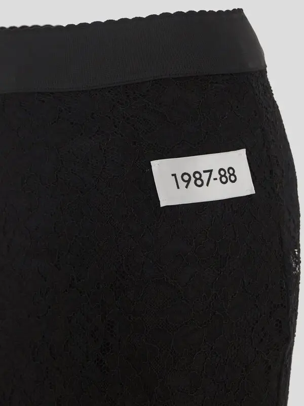 Dolce & Gabbana Lace Ankle-length Skirt With Logo Detail