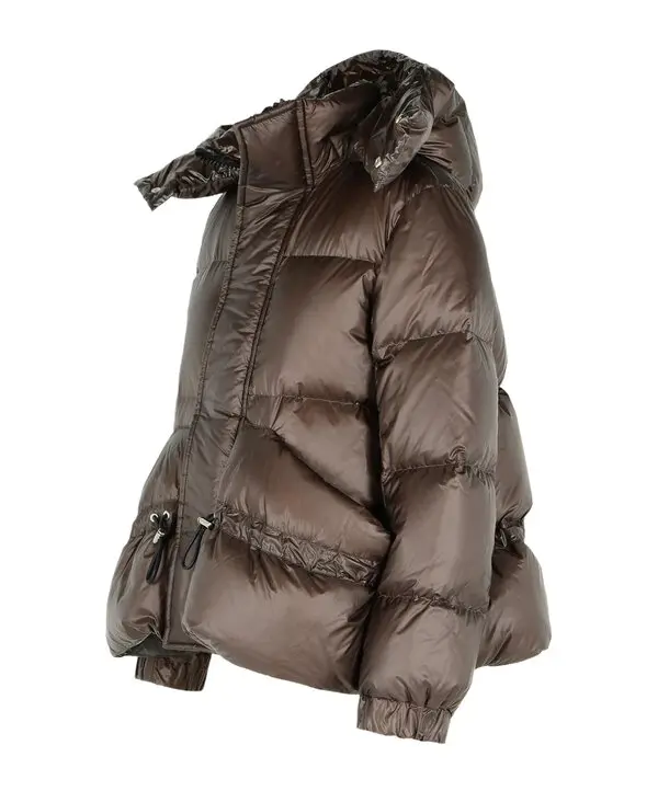 Sacai Hooded Puffer Jacket With Drawstring Waist