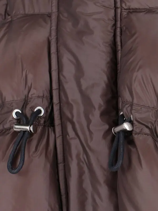 Sacai Hooded Puffer Jacket With Drawstring Waist
