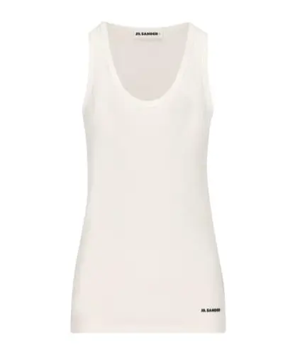 JIL SANDER Sleeveless Tank Top - White
