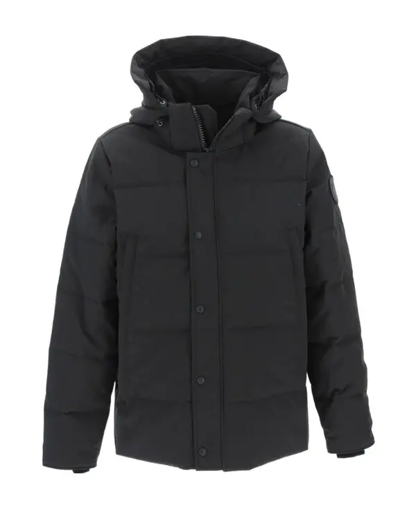 Canada Goose Quilted Hooded Down Coat - Black