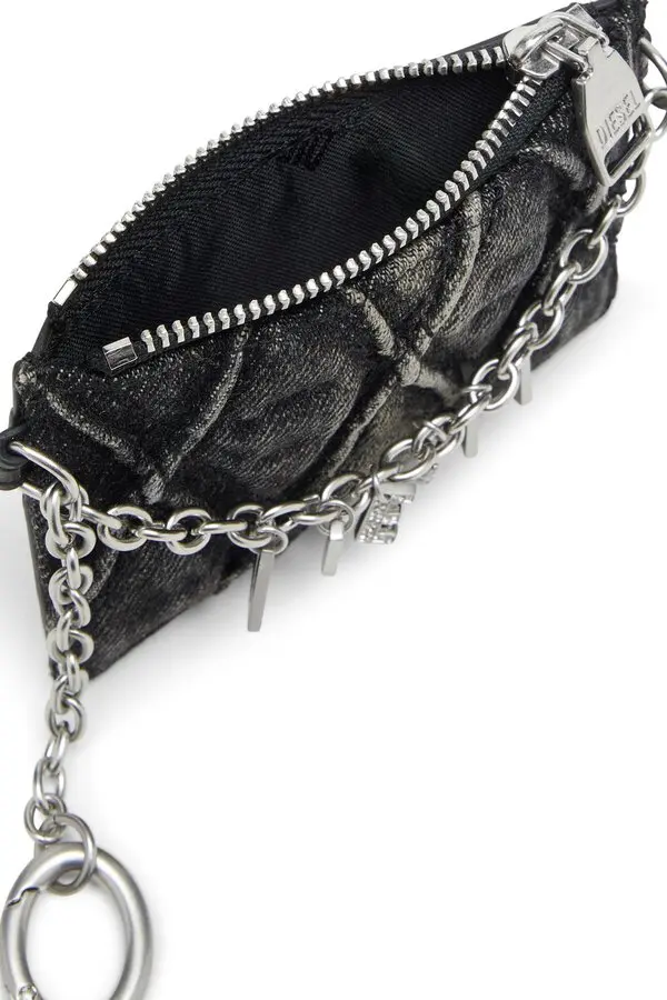 DIESEL® Logo Embellished Chained Card Holder