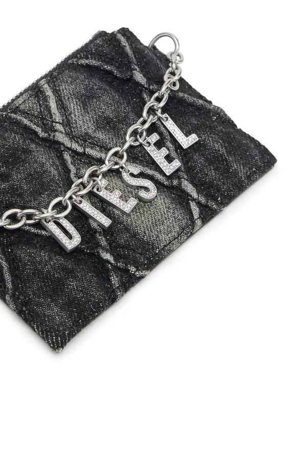 DIESEL® Logo Embellished Chained Card Holder